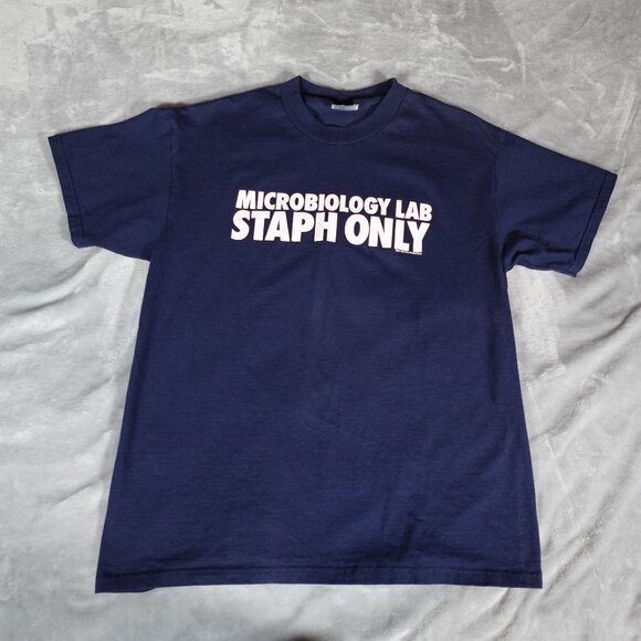 Vintage | Shirts | Vintage Microbiology Lab Staph Only T Shirt Mens L ...